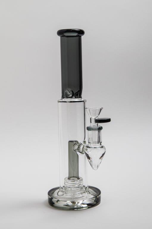 Grey & Clear Water Pipe with Tornado Perc – Cali Coast Supply™️